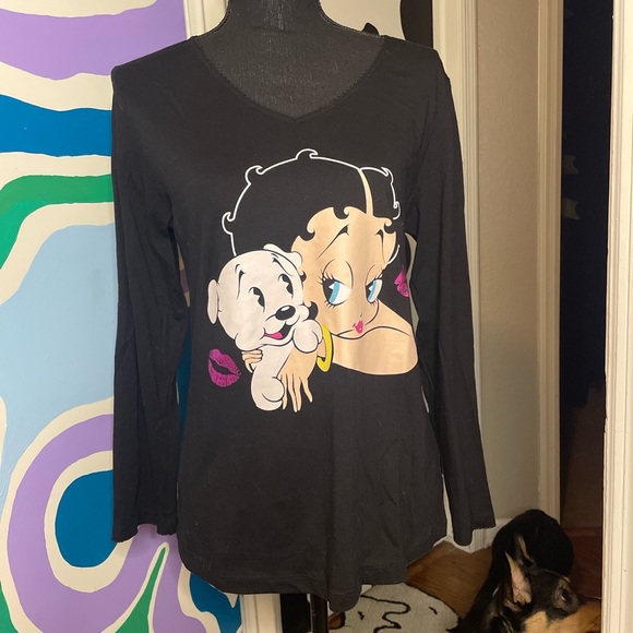 Betty Boop | Tops | Betty Boop Puppy Long Sleeve | Poshmark